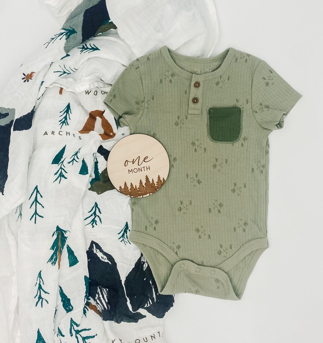 Monthly Milestone Disks Baby Shower Gift Newborn Monthly Disks Newborn ...