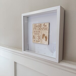 Newborn Memory Keepsake Frame Custom Newborn Keepsake Gift Framed Baby ...