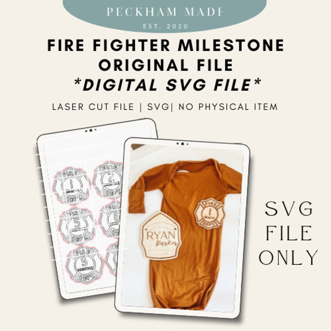 Original Fire Fighter Milestone SVG File - Fire Department Digital File ...