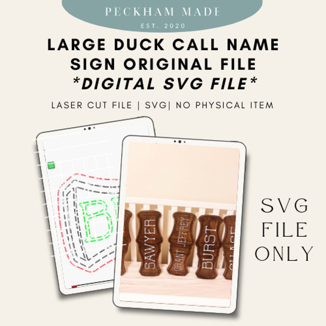 Original Duck Call Name Sign SVG File - Duck Call Digital File - Duck ...