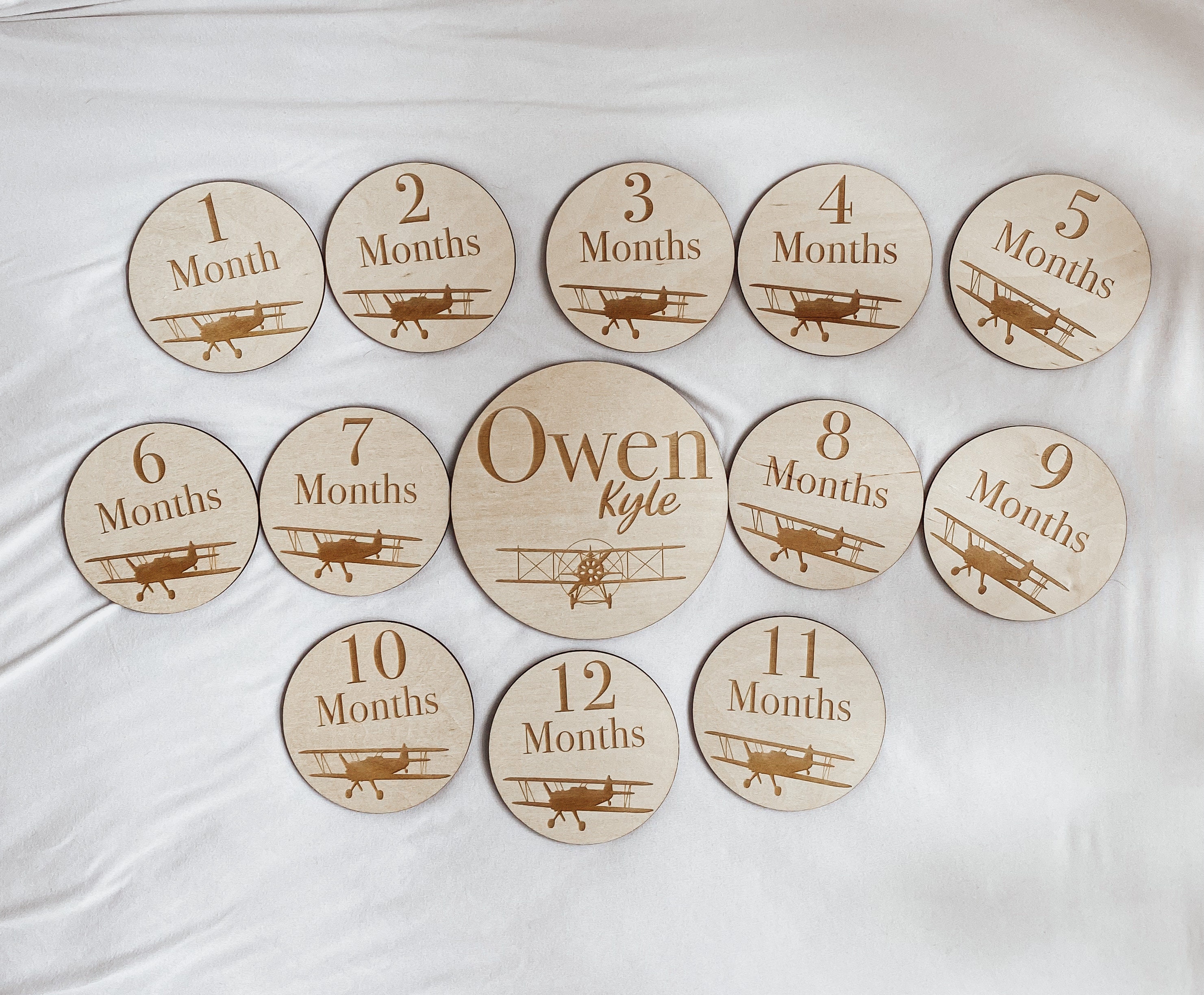 Aviation Baby Monthly Milestones Airplane Baby Milestones - Etsy