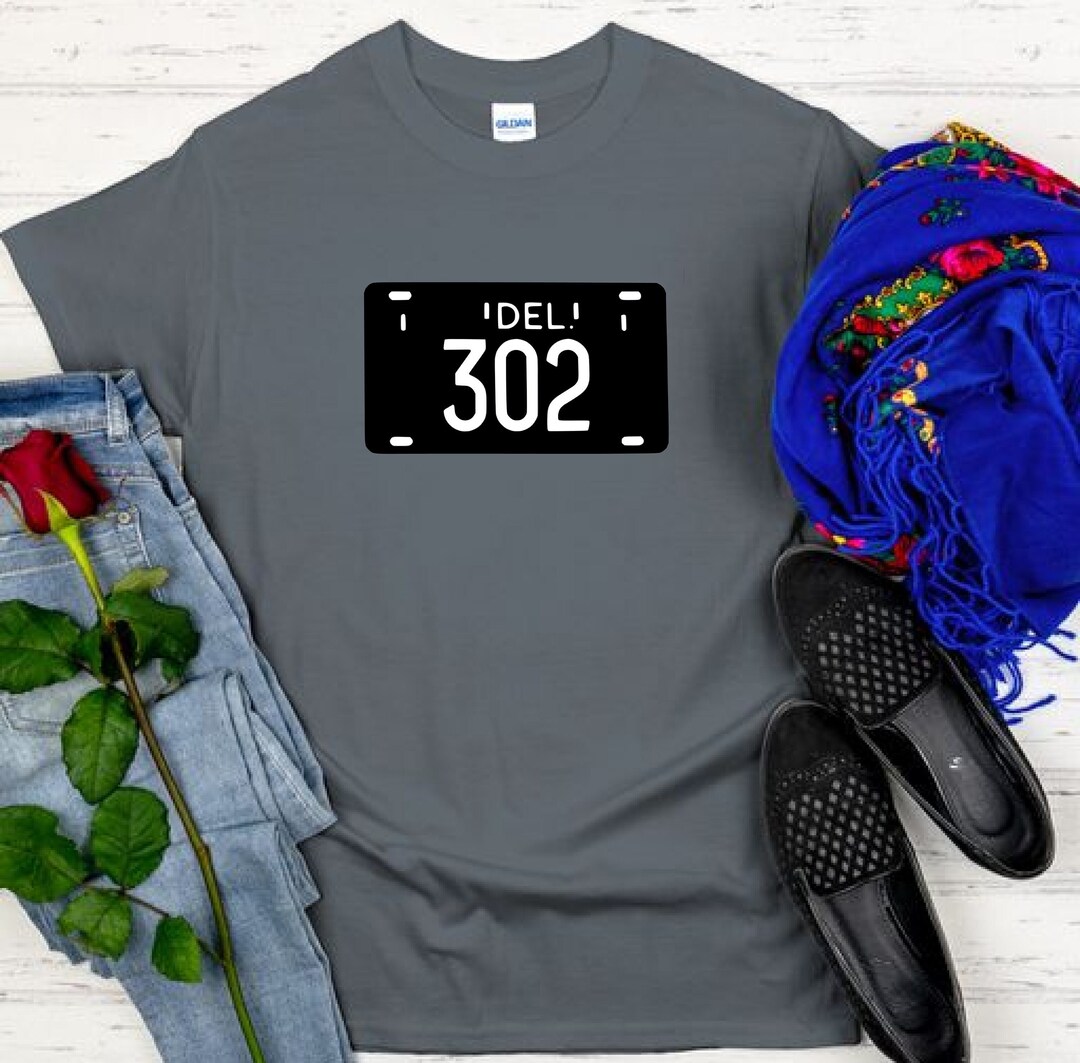 Delaware License Plate 302 Unisex Softstyle T-shirt, State Pride ...