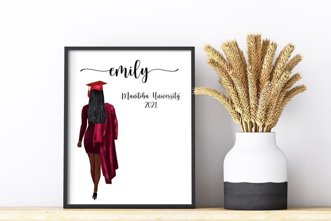 Custom Graduation Print, Graduation Illustration, Personalized ...