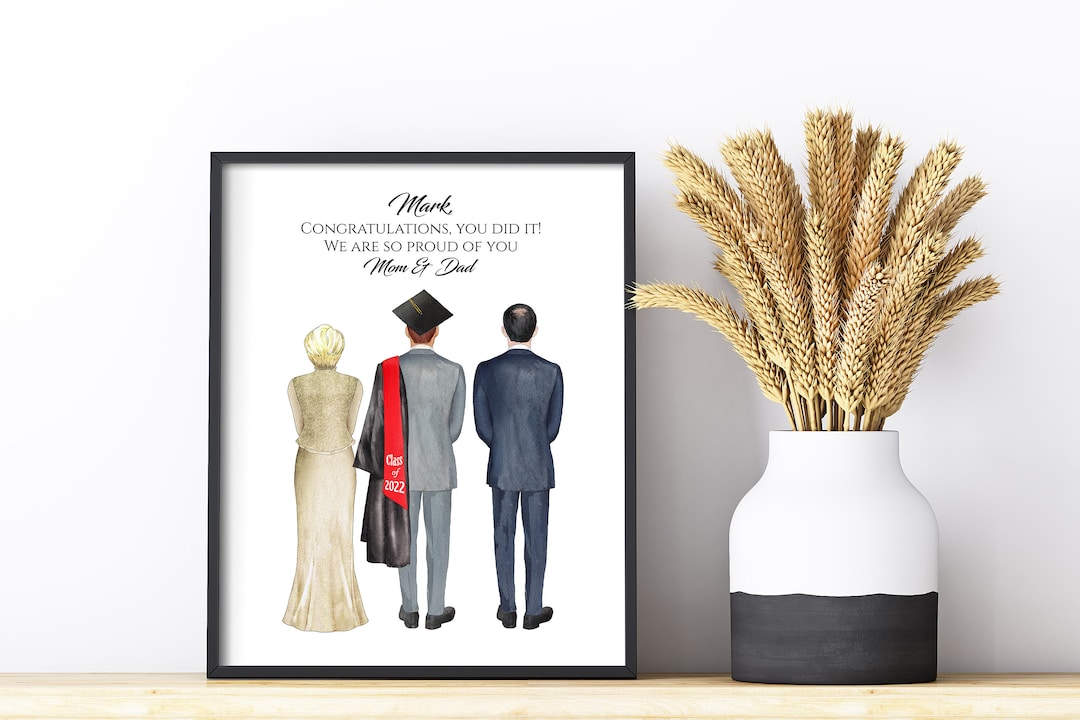 Custom Proud of You Son Graduation Print, Congratulations Graduation ...