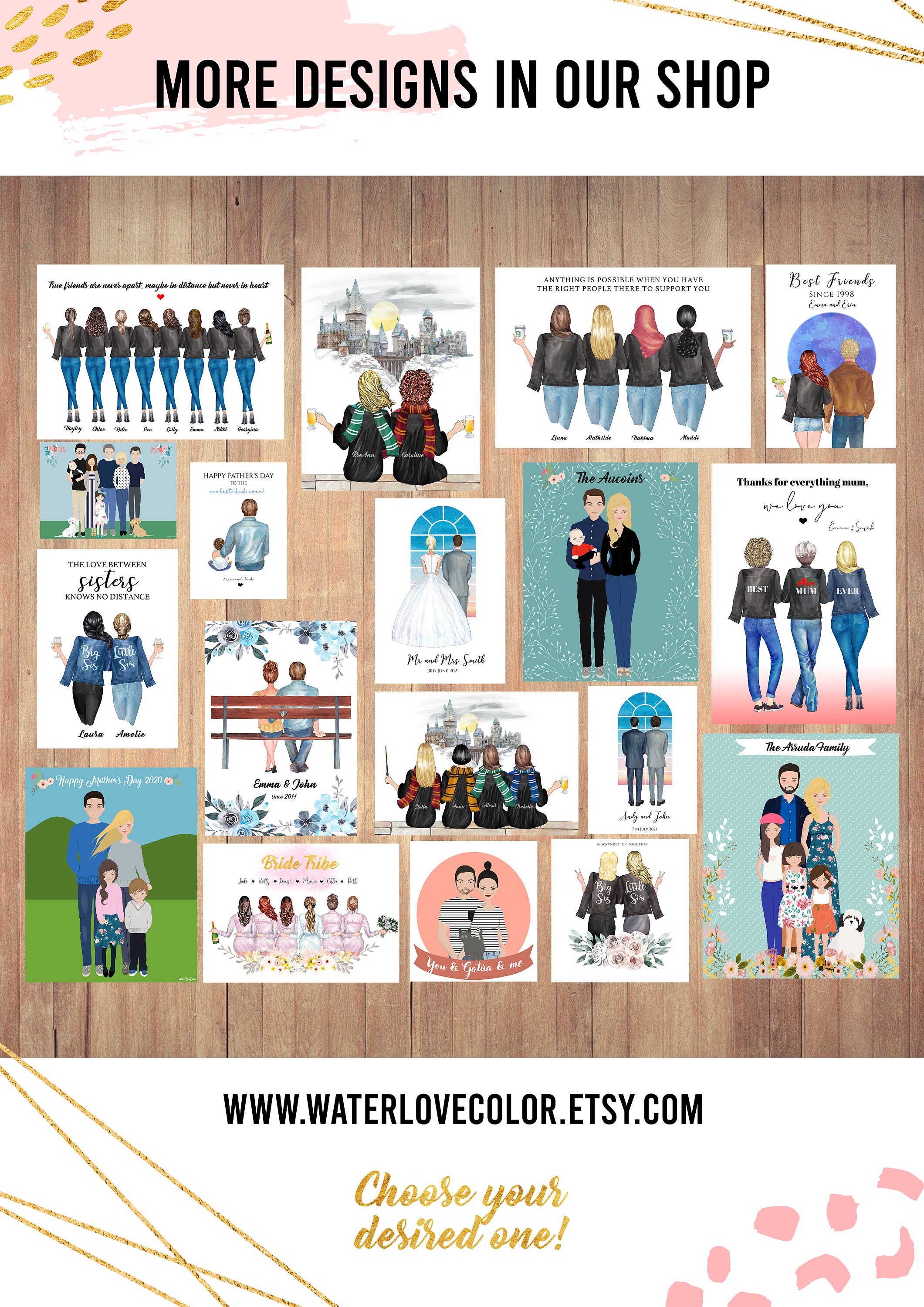 Custom Mother of the Bride Print, Family Wedding Print, Personalized ...