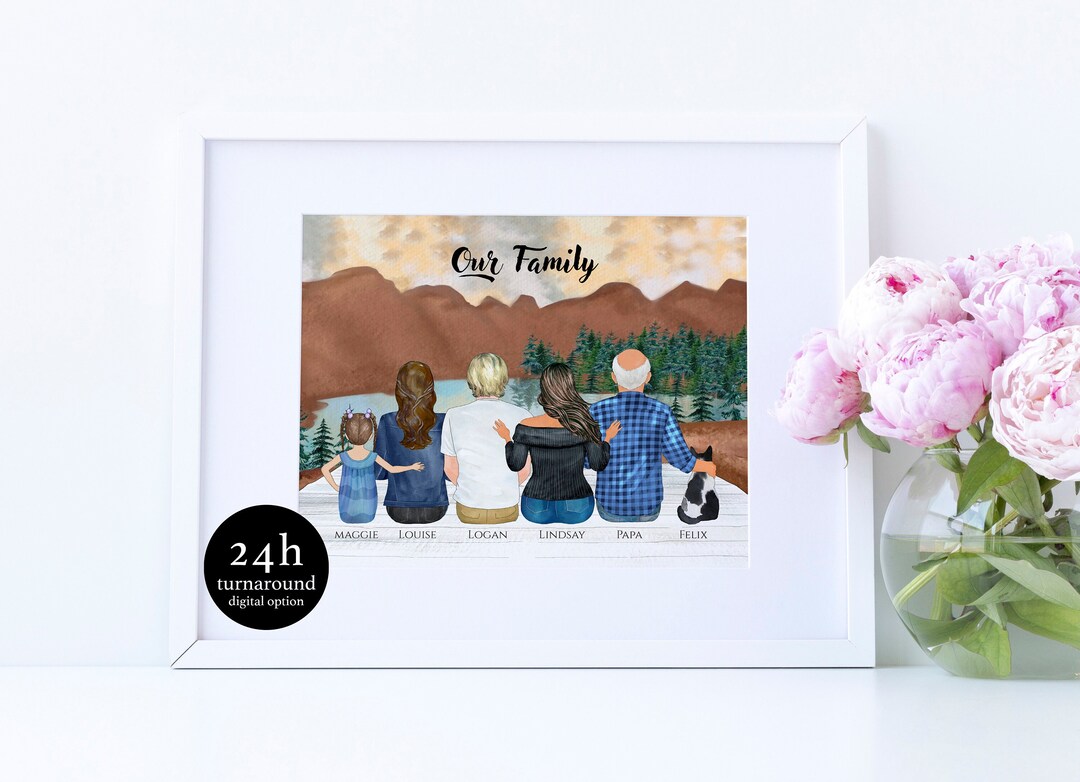 Custom Family Print, Personalized Family Gift, New Home Print, Portrait ...