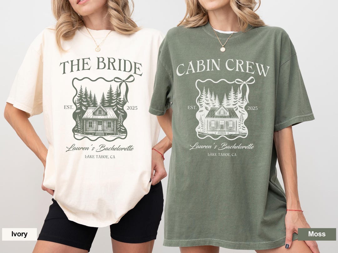 Custom Cabin Bachelorette Shirts, Bride & Crew Comfort Colors Tee ...