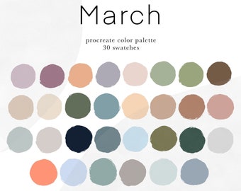 March Color Palette - Etsy