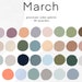 March Procreate Color Palette 30 Handpicked (Download Now) - Etsy