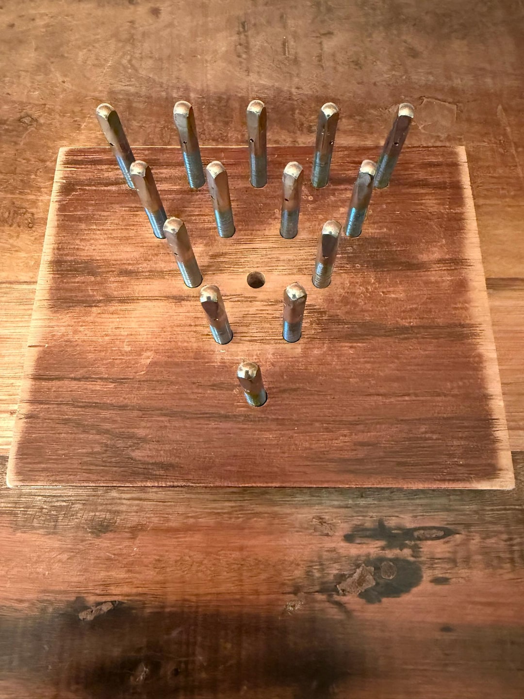 Triangle Peg Board Game Made From A Piano (bobsmusicalart.com) - Etsy
