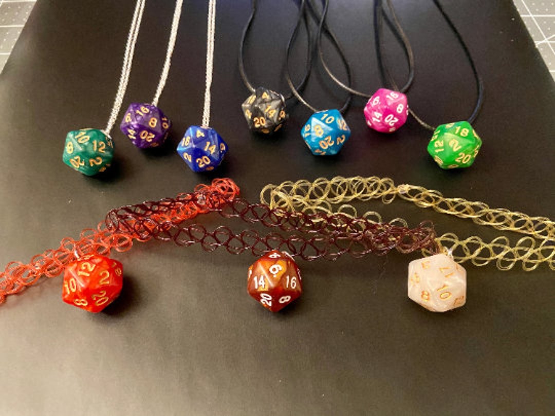 D20 Necklaces and Charms DND Dice Dungeons and Dragons Dice - Etsy