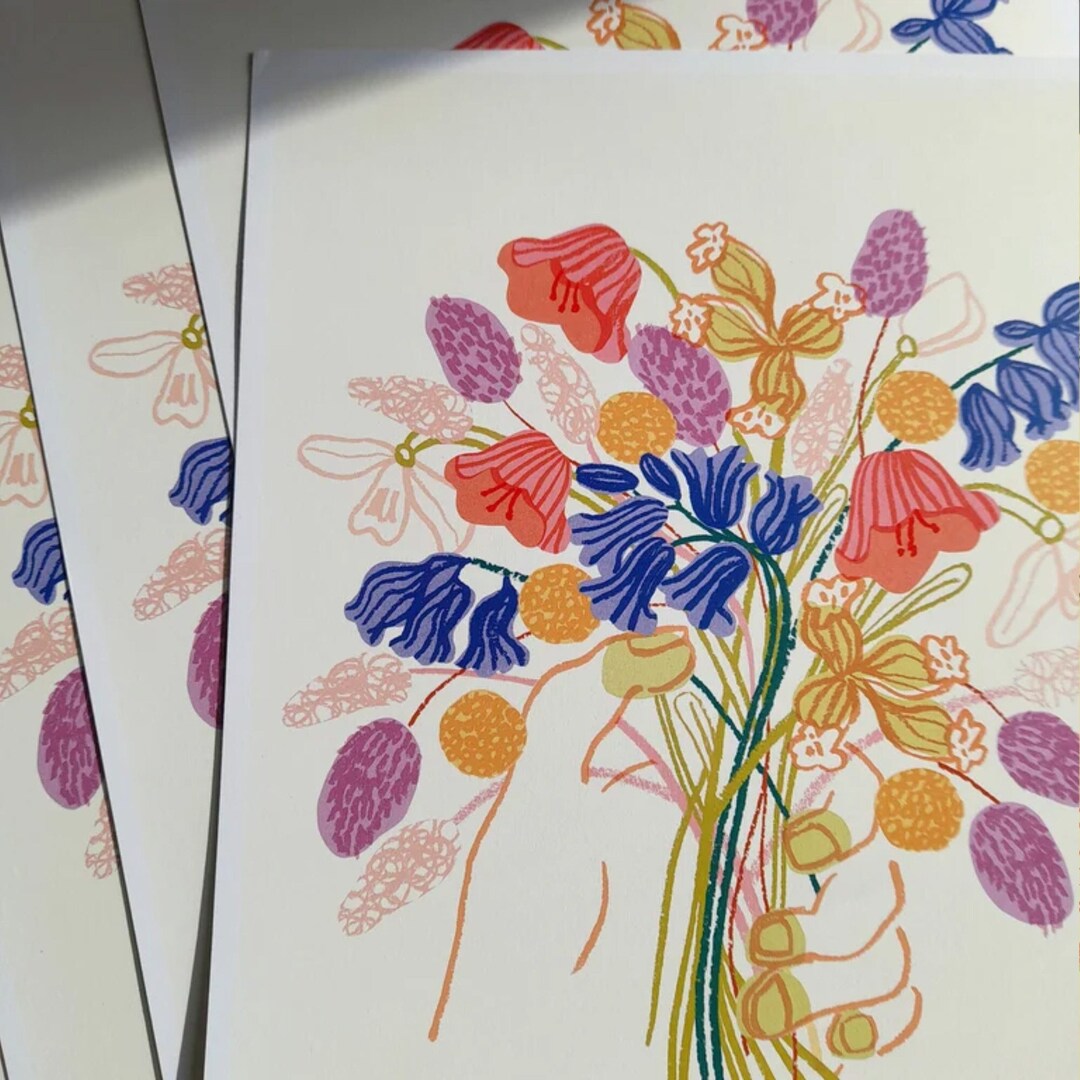 Spring Flowers A3 Print - Etsy