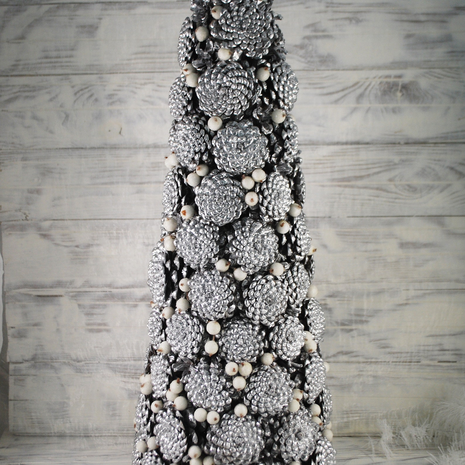 Christmas Tree Made of Cones Christmas Decorations Silver - Etsy