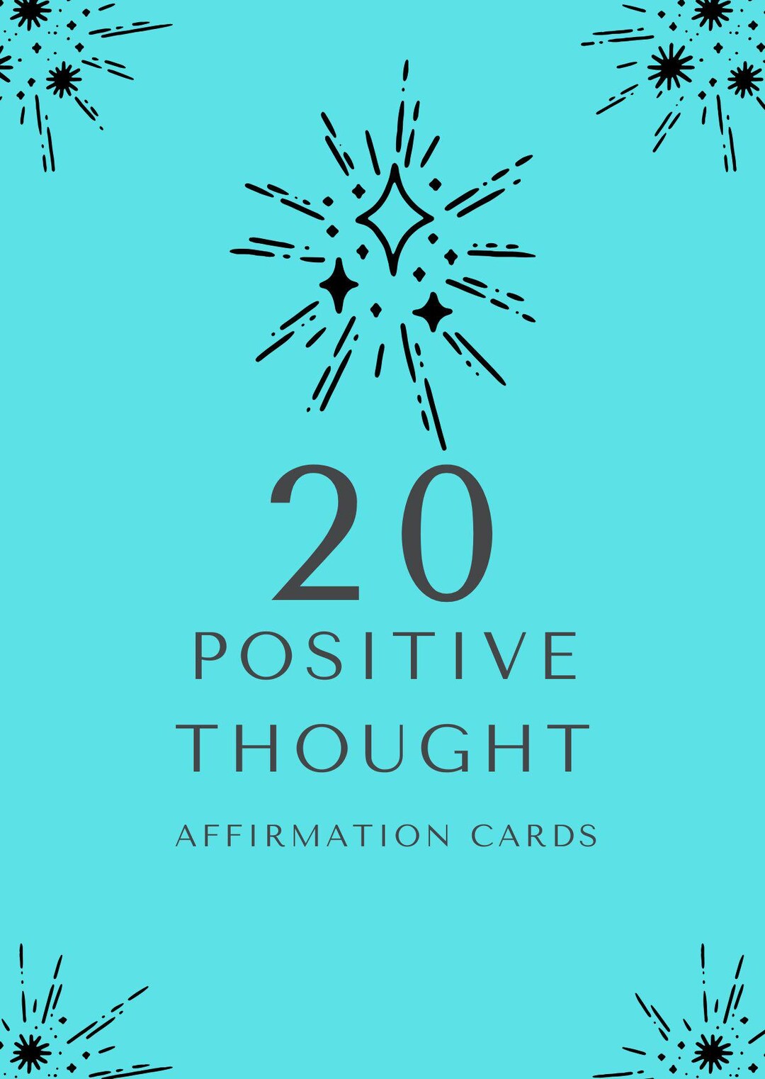 20 Positive Thought Affirmation Cards - Print at Home - Etsy