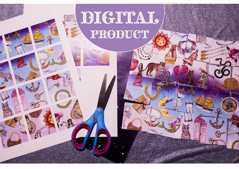 Printable Patience Game | Printable Oracle Cards | Ukrainian Fortune ...