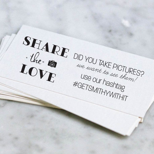 Wedding Hashtag Tent Card Printable Download Custom Template | Etsy