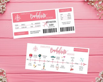 Custom plane ticket | Etsy