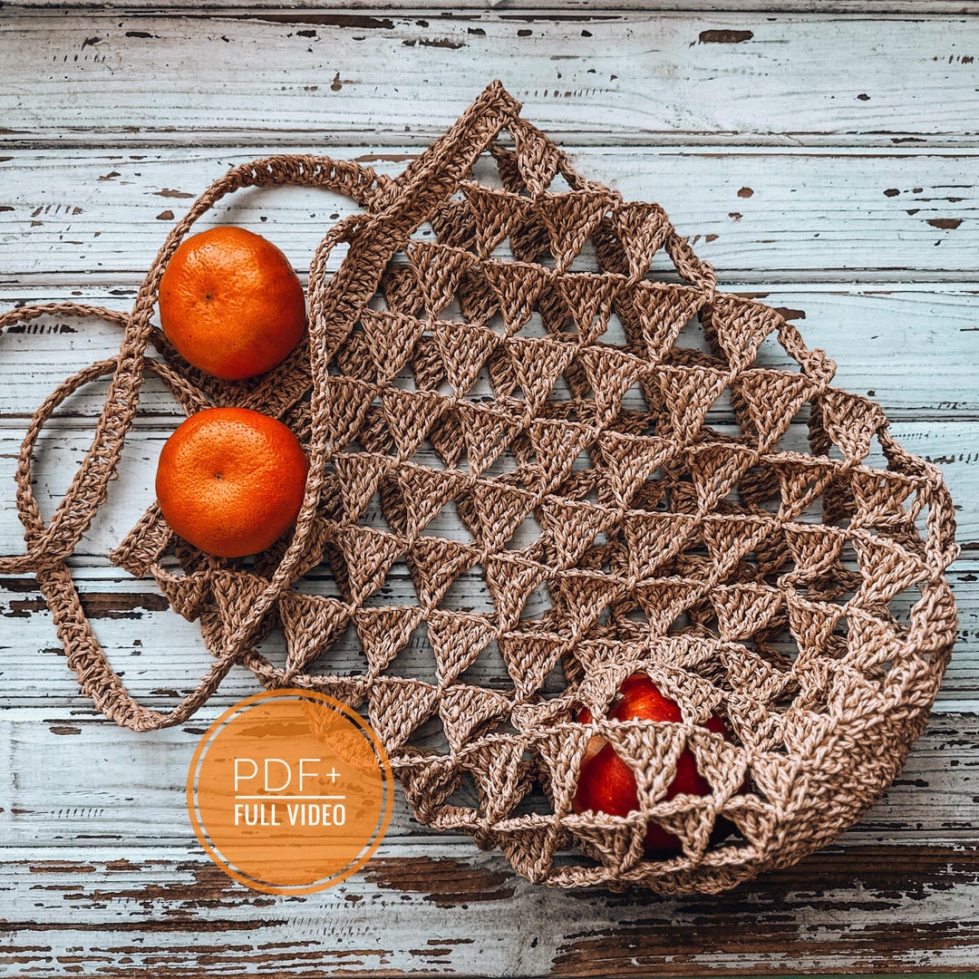 Crochet Pattern Mash Bag Triangles PDF Digital and Video Tutorial, Lace ...