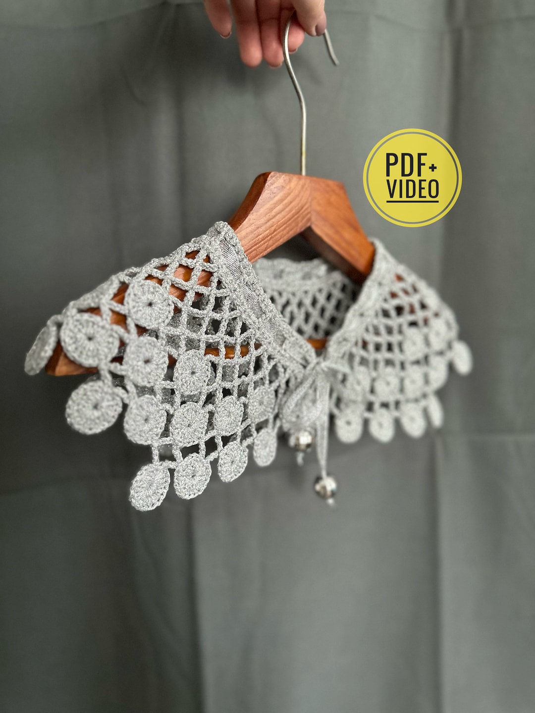 Crochet Pattern Collar PDF Digital Instant Download, Video Tutorial ...