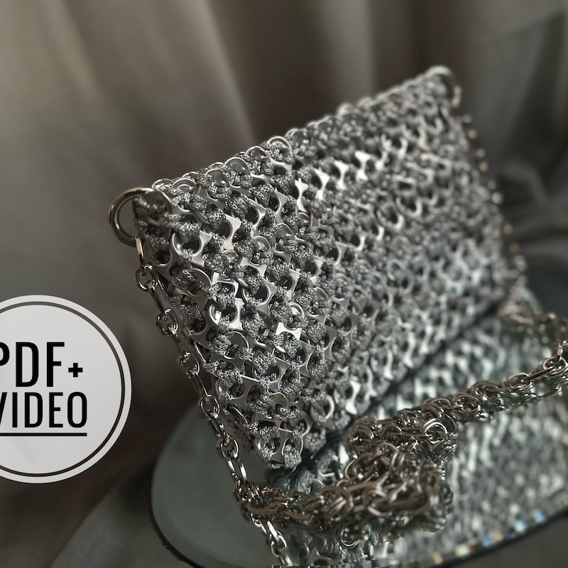 Silver Crochet Handbag - Etsy