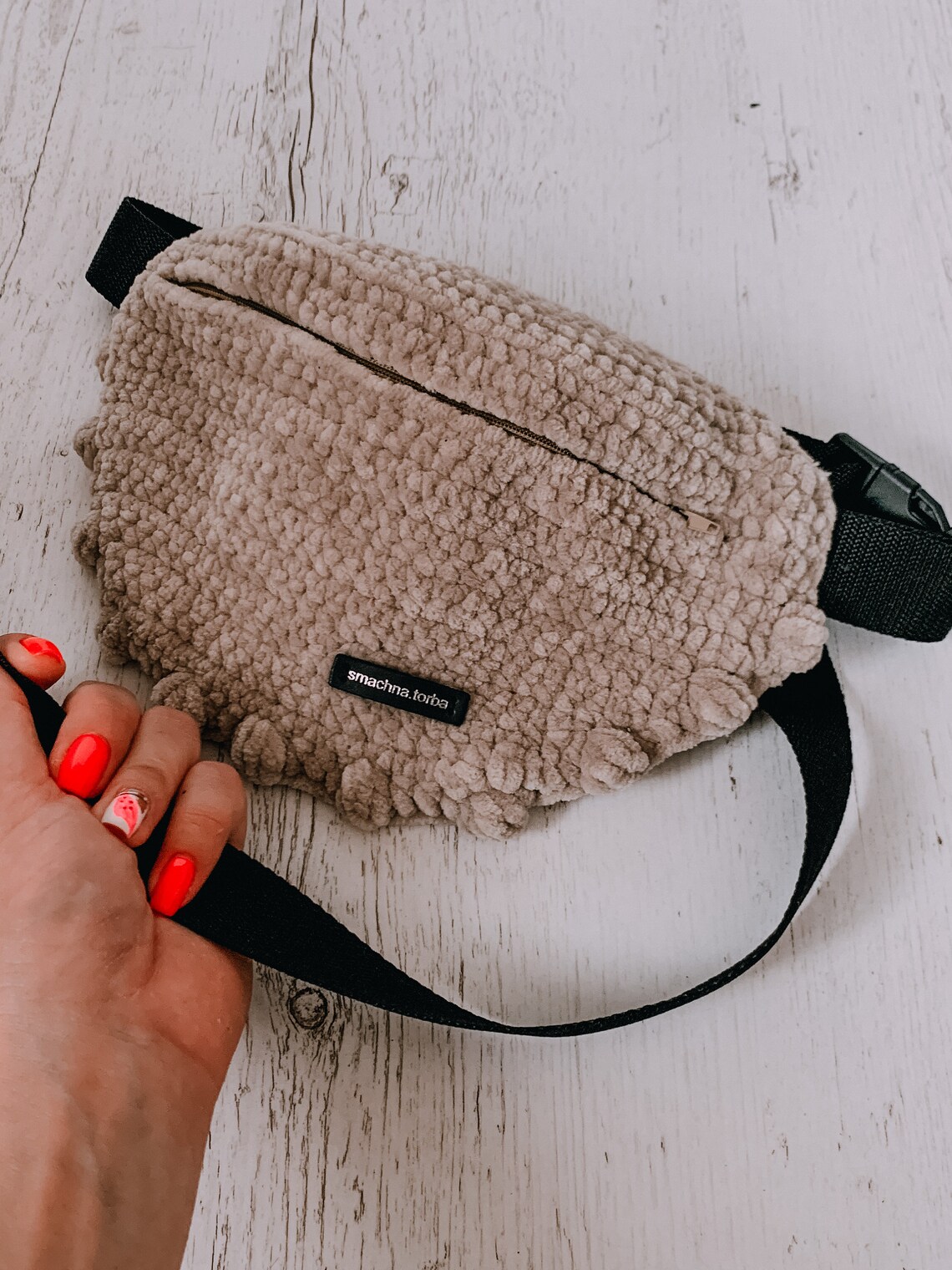 Crochet Fanny Pack With Plush Pattern PDF Belt Bag Waist Bag - Etsy