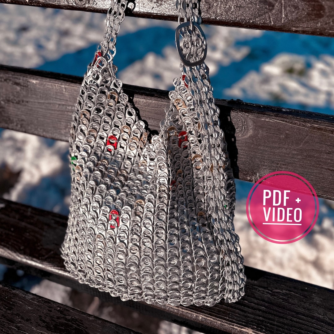 Crochet Pop Tab Soda Bag Pattern, Aluminium Pull Tabs (PDF, Video) - Etsy