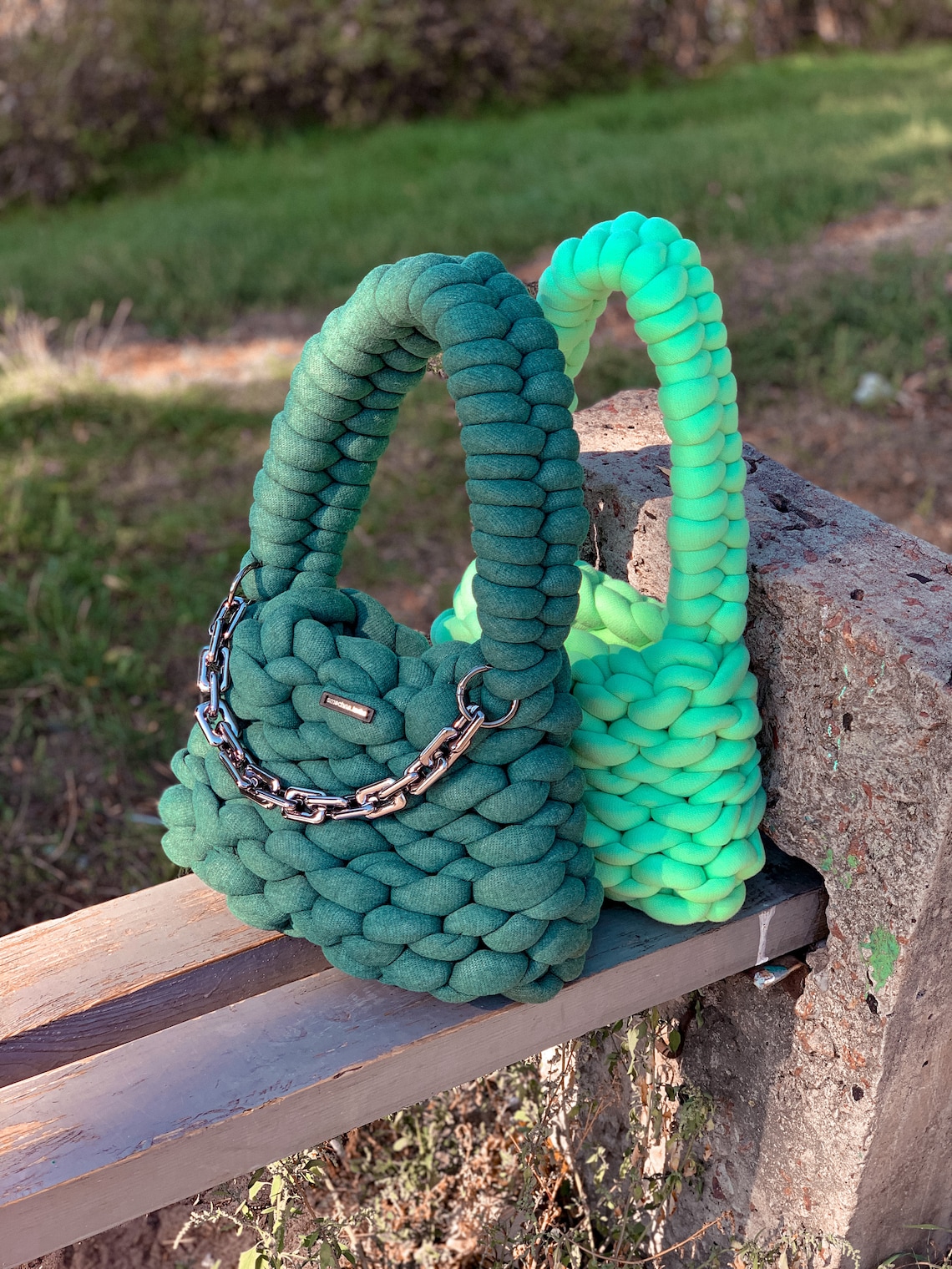 Chunky Bag Knit Pattern PDF and Video Tutorial Crochet - Etsy