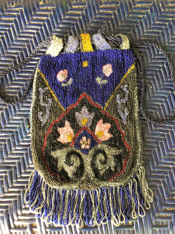 GORGEOUS 30's ART DECO Floral Purse/30's Handbags/30'… - Gem