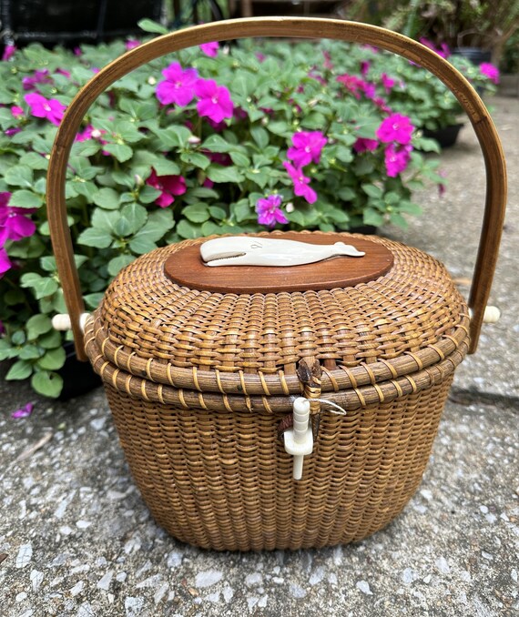 RARE 80's FARNUM NANTUCKET Handbag/Nantucket Lightshi… - Gem