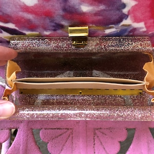 PINK SPARKLE Lucite Clutch/lucite Handbags/lucite Clutches/lucite ...