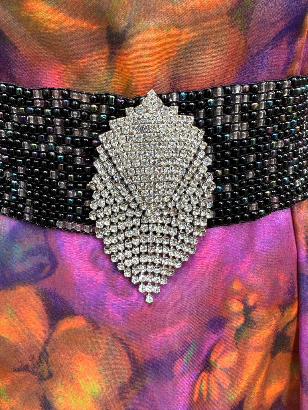 STUNNING STATEMENT 80's Rhinestone Belt Set/80’s Belt/80’s Statement ...