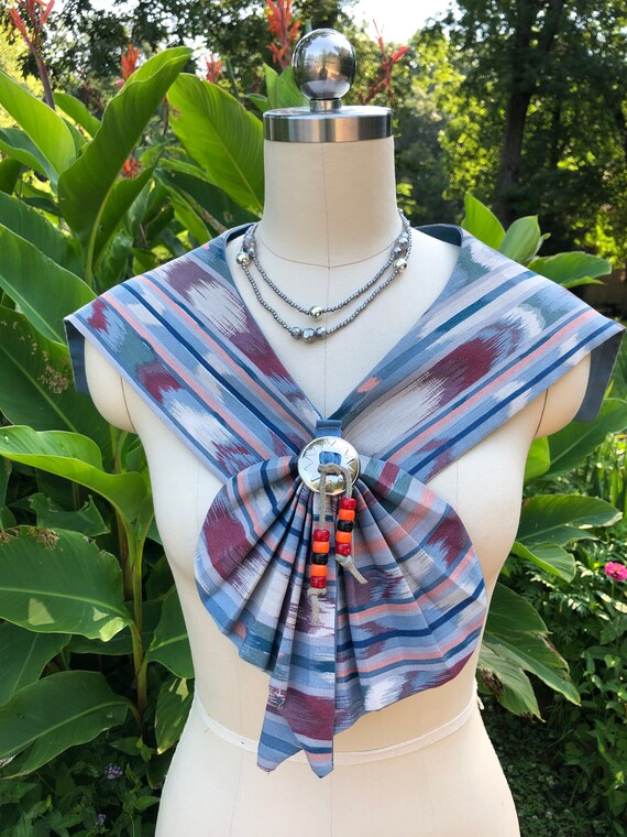 80's Handmade WESTERN COLLAR/Vintage Native American … - Gem