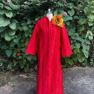 70's BRIGHT RED Robe/70’s Quilted Robe/vintage Red Robe/70’s Robes/70’s ...