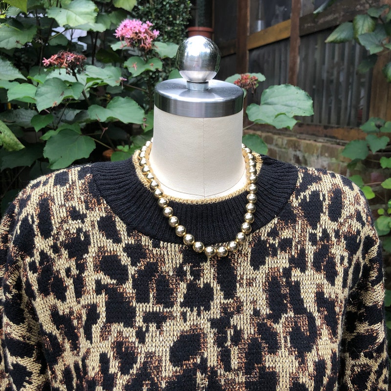 Leopard Sweater - Etsy