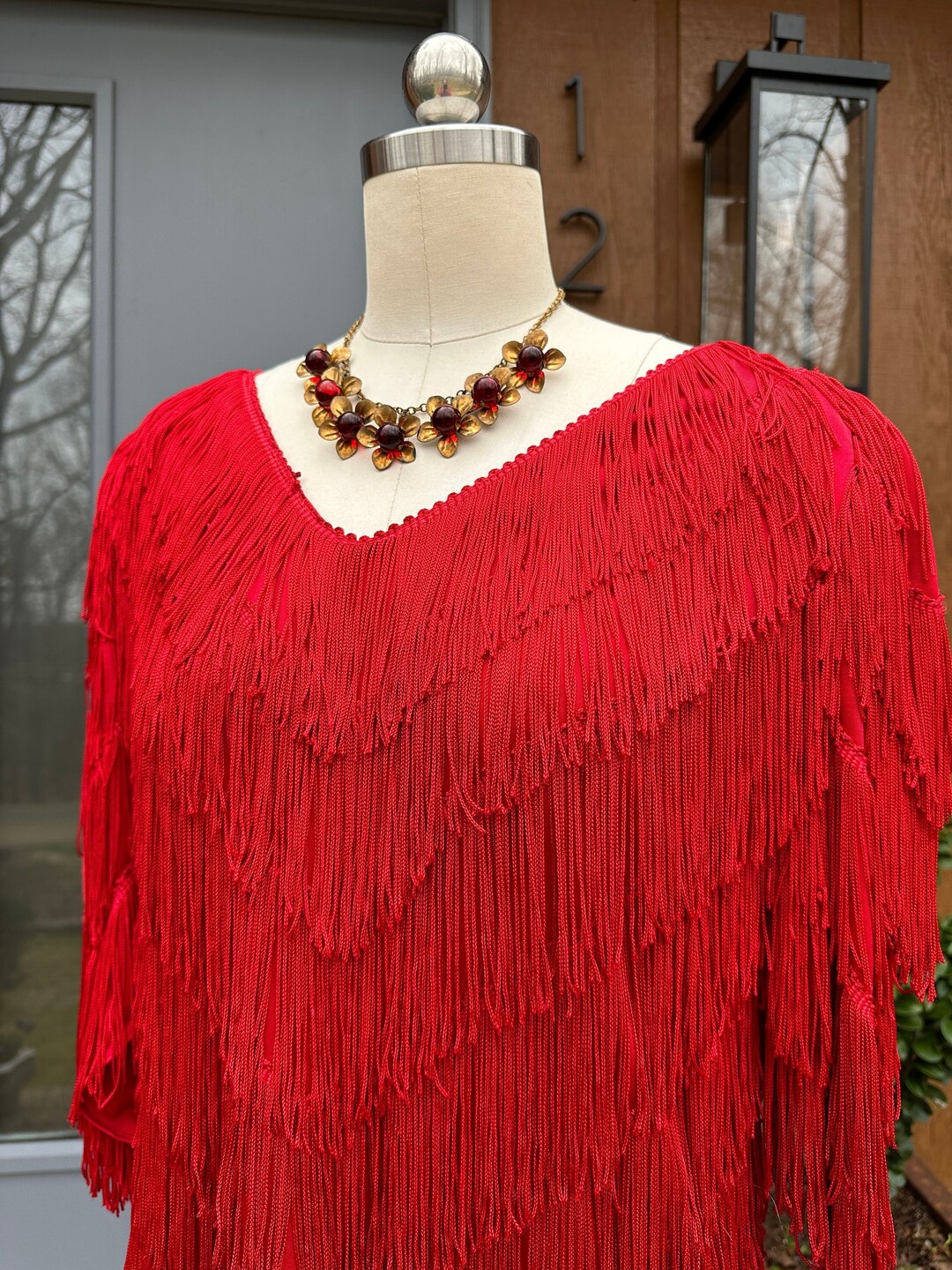 RED FLAPPER Dress/80's Dresses/party Dresses/tassle Dresses/80's ...