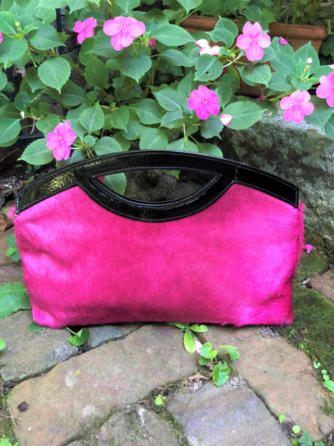 RARE PINK LEATHER Handbag/90's Handbags/90's Purses/90's Bags/maurizio ...