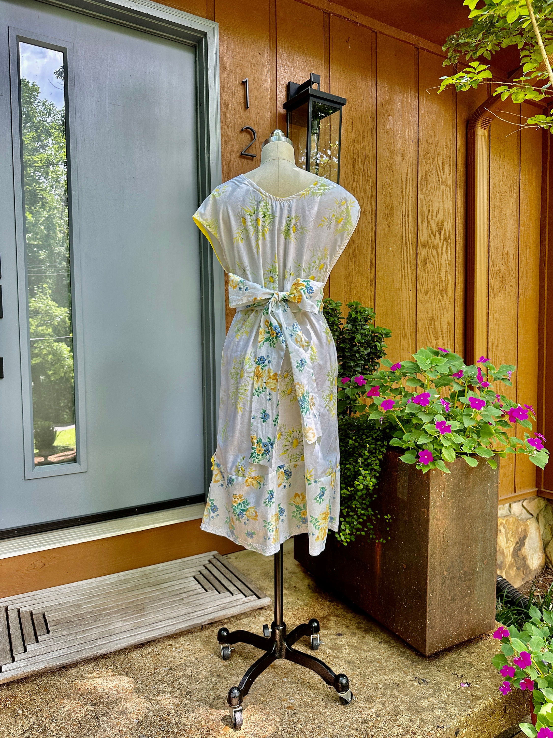 GORGEOUS UPCYCLED FLORAL Dress/upcycled Dresses/doily Dresses/boho ...