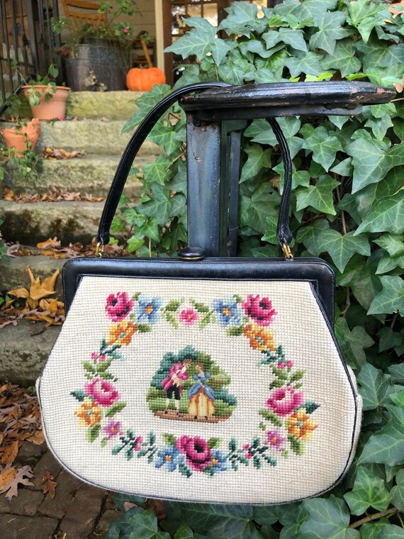 1960s Needlepoint Handbag - Gem