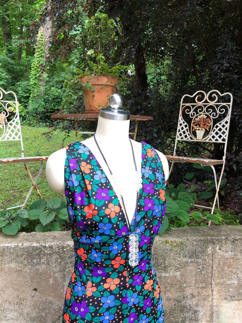 70's Two Piece Floral Dress/flower Power Dresses/festival - Etsy