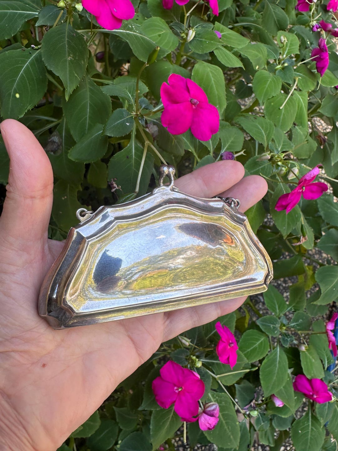 ANTIQUE STERLING Purse/1900's Purse/finger Purses/chatelaine/antique ...