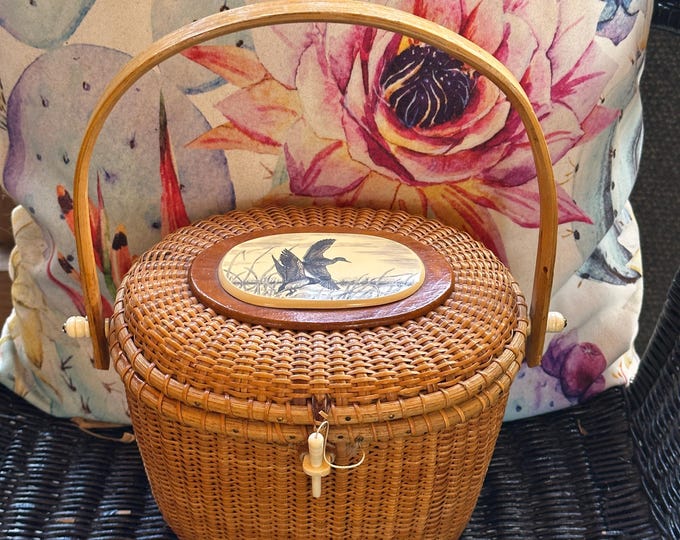 BARLOW NANTUCKET Handbag/nantucket Lightship Handbag/nantucket Basket ...