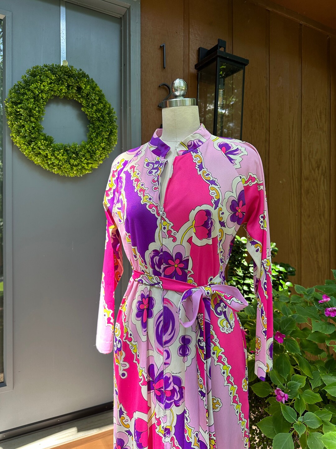FABULOUS PUCCI Hostess Gown/eduardo for Pucci/60's Mod Print Dress/60's ...