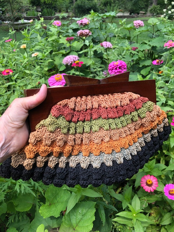 RARE 50's RAFFIA CLUTCH Purse/50's Purses/50's Clutch… - Gem