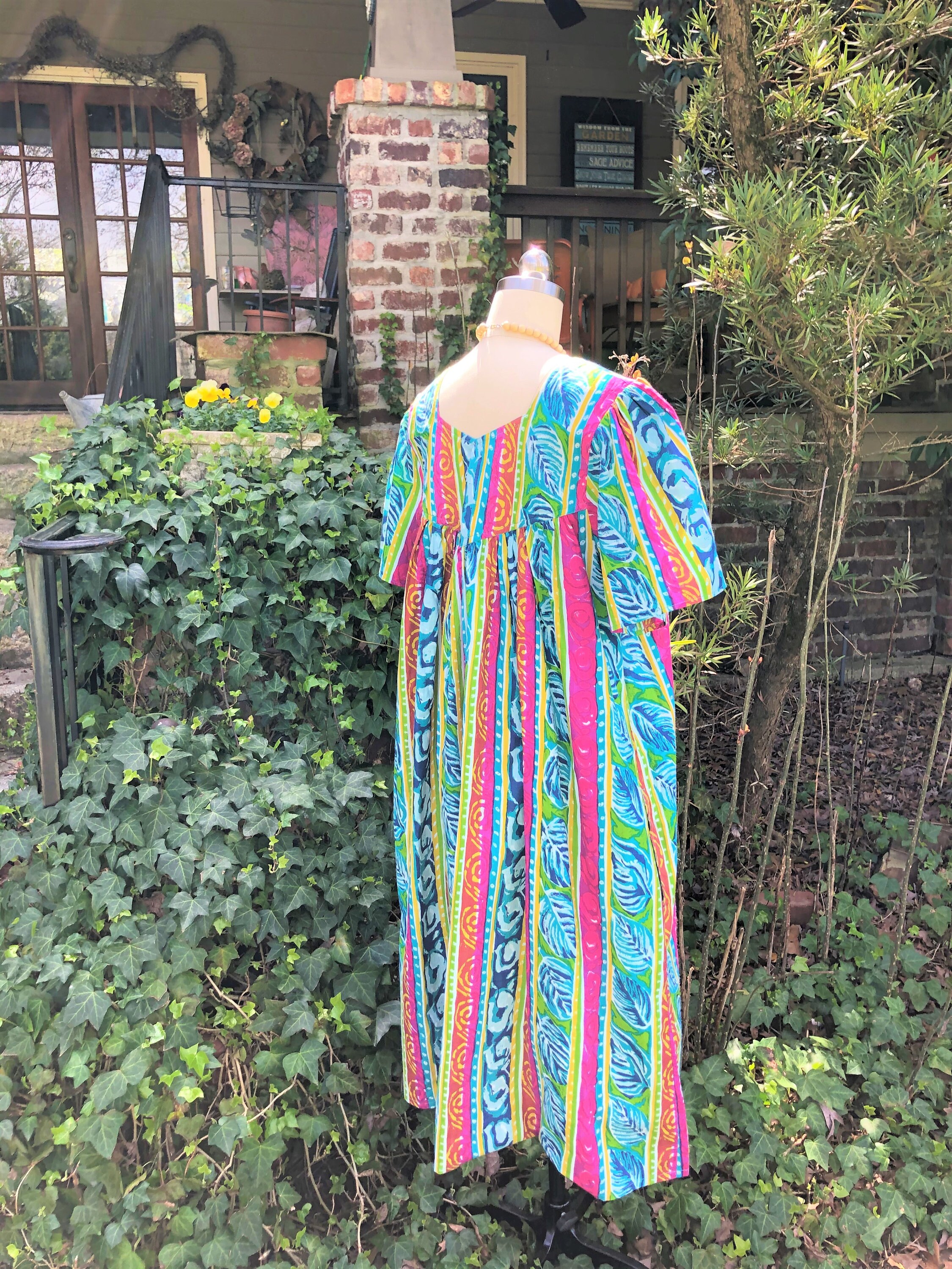 VINTAGE Mumu/80s Mumu/colorful Mumu Dress/mumu - Etsy