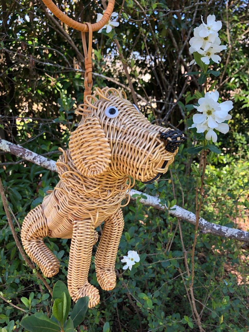 RARE 50's WICKER DOG Purse/wicker Animal Purses/wicker Dog | Etsy