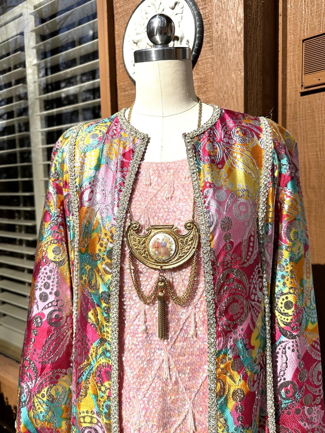 On Layaway/stunning MALCOLM STARR Coat and Pants/malcolm Starr/lurex ...