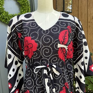 GORGEOUS 60's ETHNIC Kaftan/vintage Mumu/ethnic Maxi Dress/angel Sleeve ...