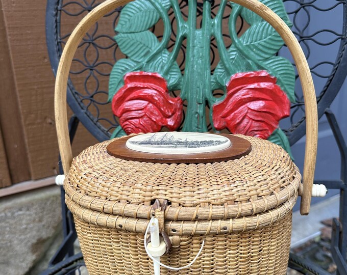 BARLOW NANTUCKET Handbag/nantucket Lightship Handbag/nantucket Basket ...