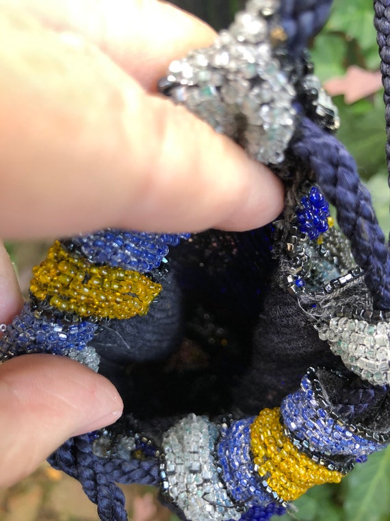 GORGEOUS 30's ART DECO Floral Purse/30's Handbags/30'… - Gem