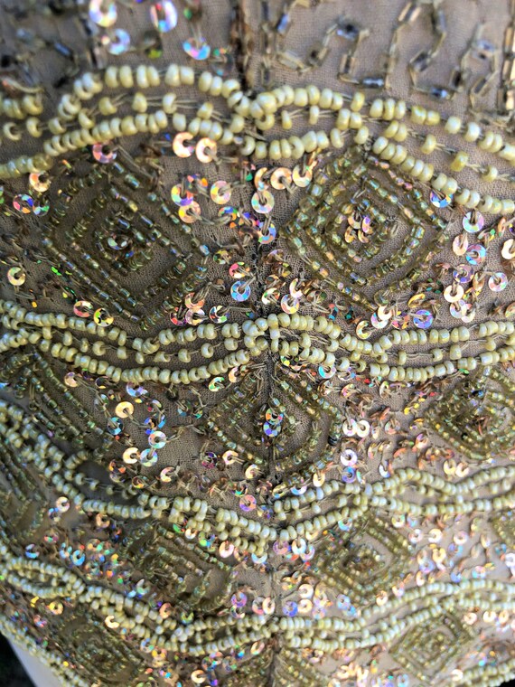RARE 80's CELERY BEADED Top/Sleeveless Beaded Top/Sle… - Gem